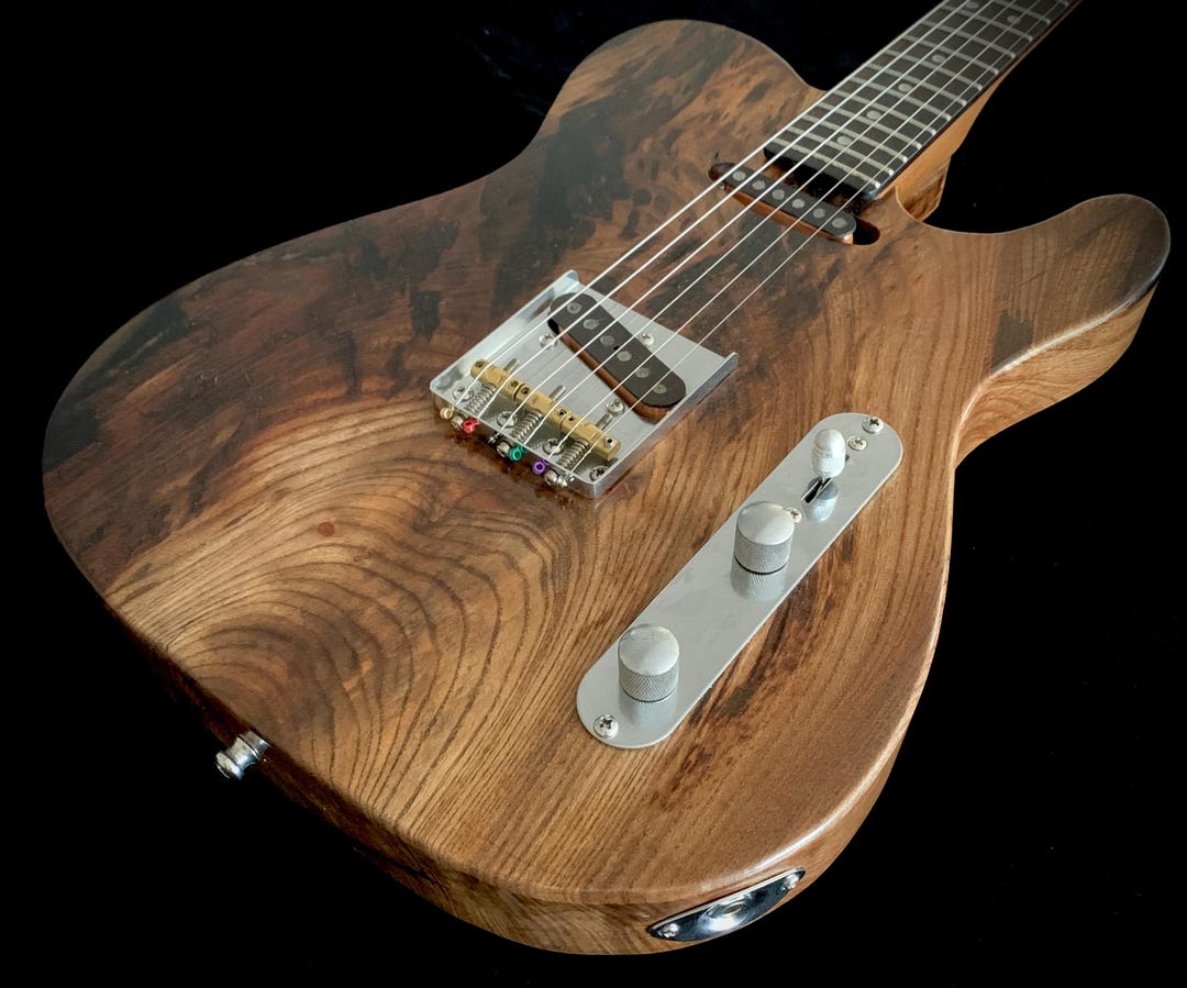 Custom Handmade Electric Guitar From A Wee Black Dug Guitars - Natural ...