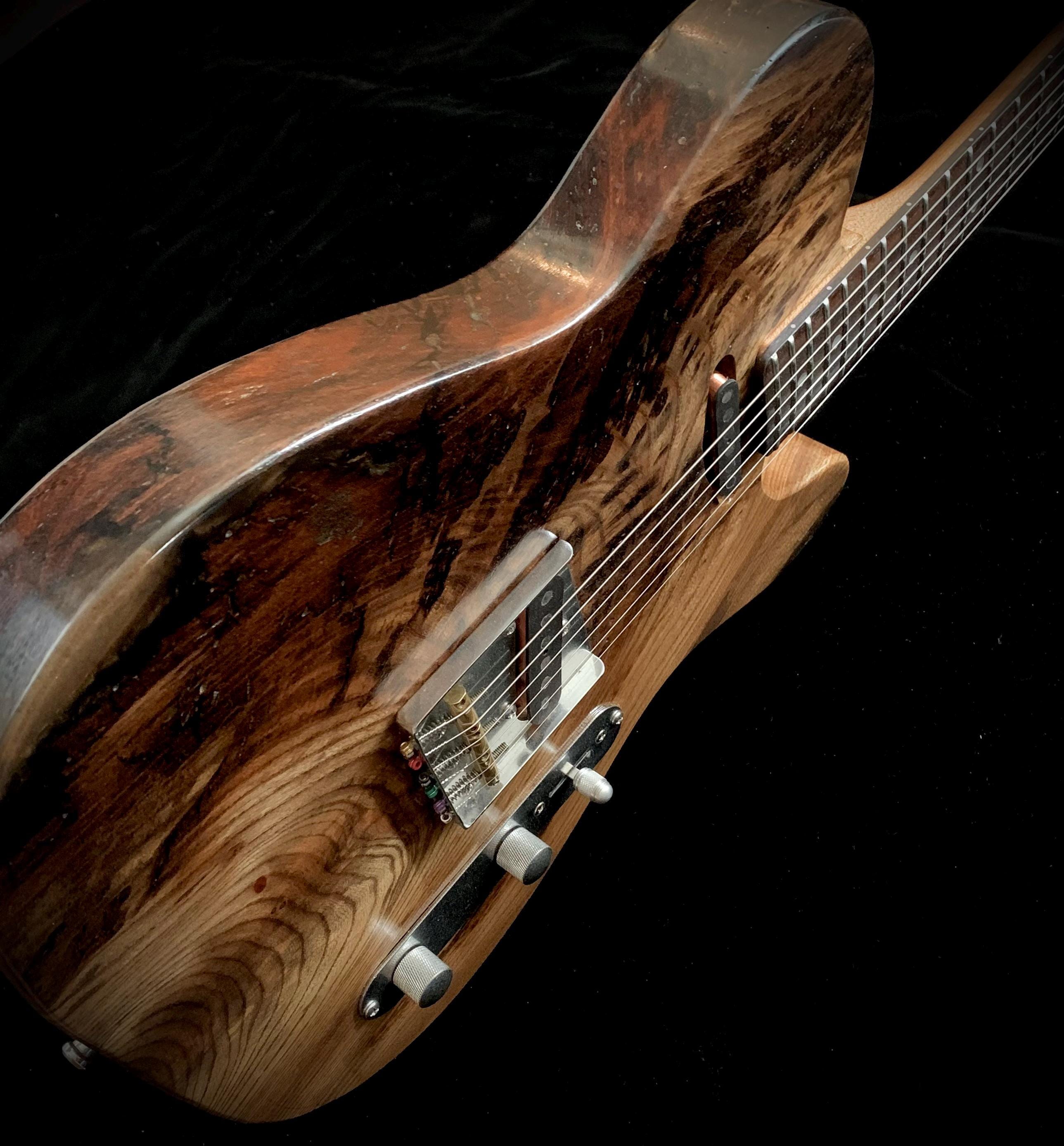 Custom Handmade Electric Guitar From A Wee Black Dug Guitars - Natural ...