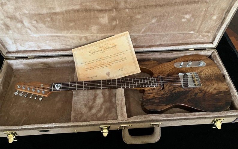 Custom Handmade Electric Guitar From A Wee Black Dug Guitars - Natural ...