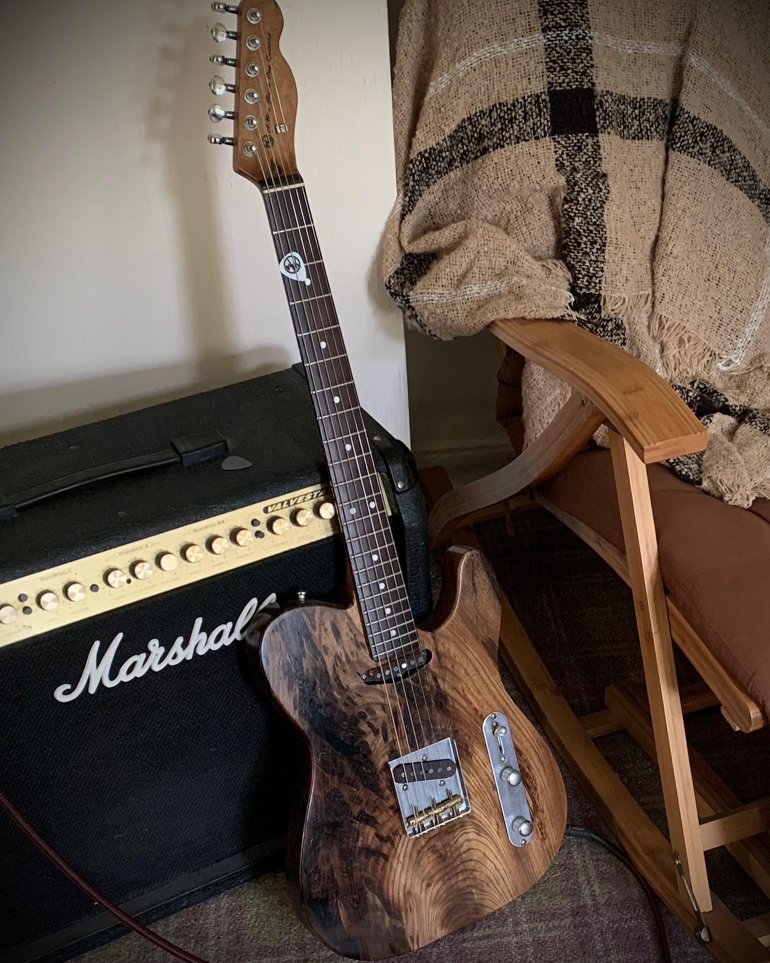 Custom Handmade Electric Guitar From A Wee Black Dug Guitars - Natural ...