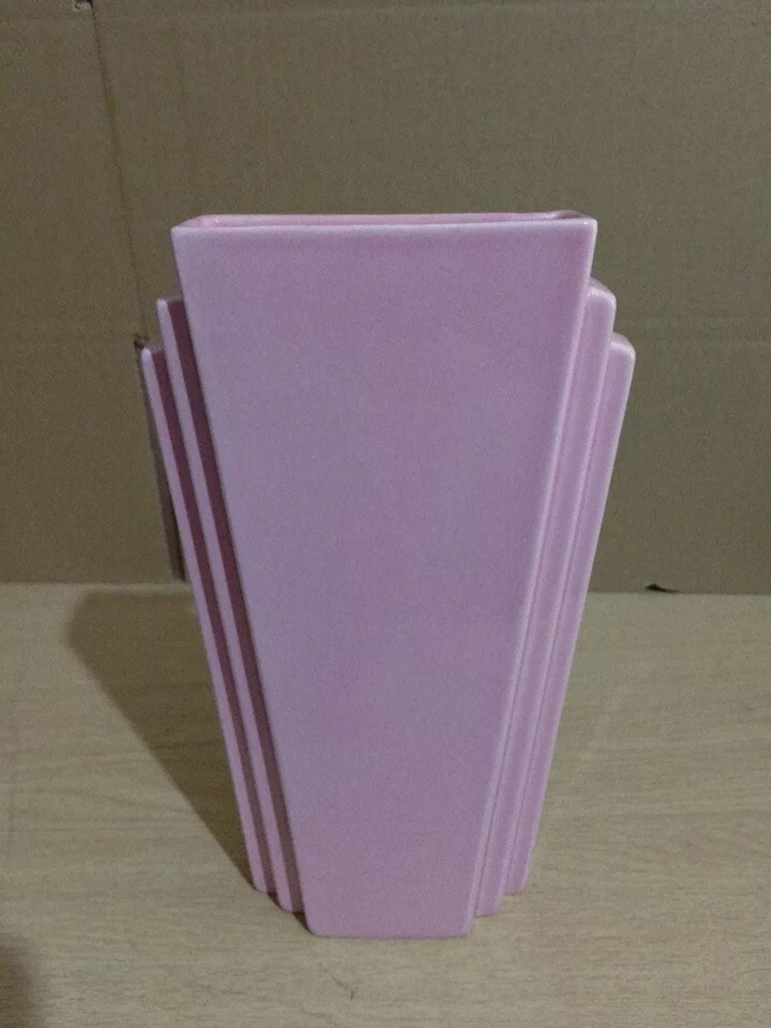 Vintage Candlelight England Pink Art Deco Vase Kingston Pottery - Etsy