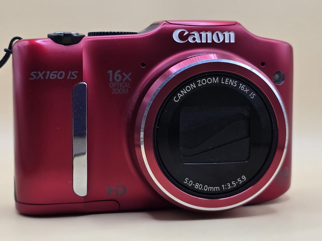 Canon Powershot SX160 IS 16mp Digital Camera 16x Zoom Red Tested ...