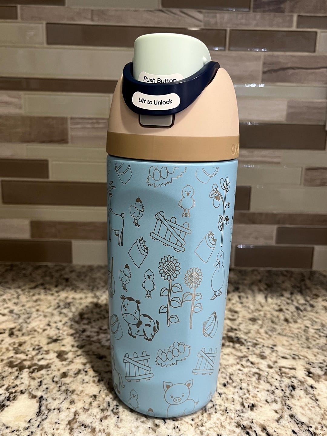 New 16oz Laser Engraved Farm Animal Owala - Etsy