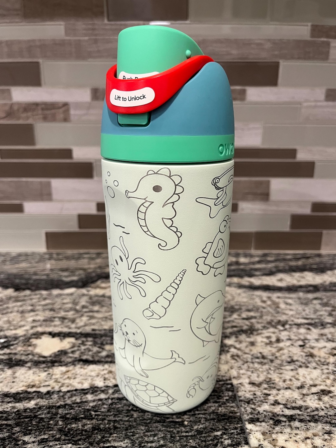 New 16oz Laser Engraved Sea Animal Owala - Etsy