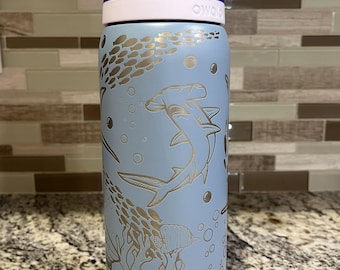 Shark Engraved 32oz Owala Water Bottle - Etsy