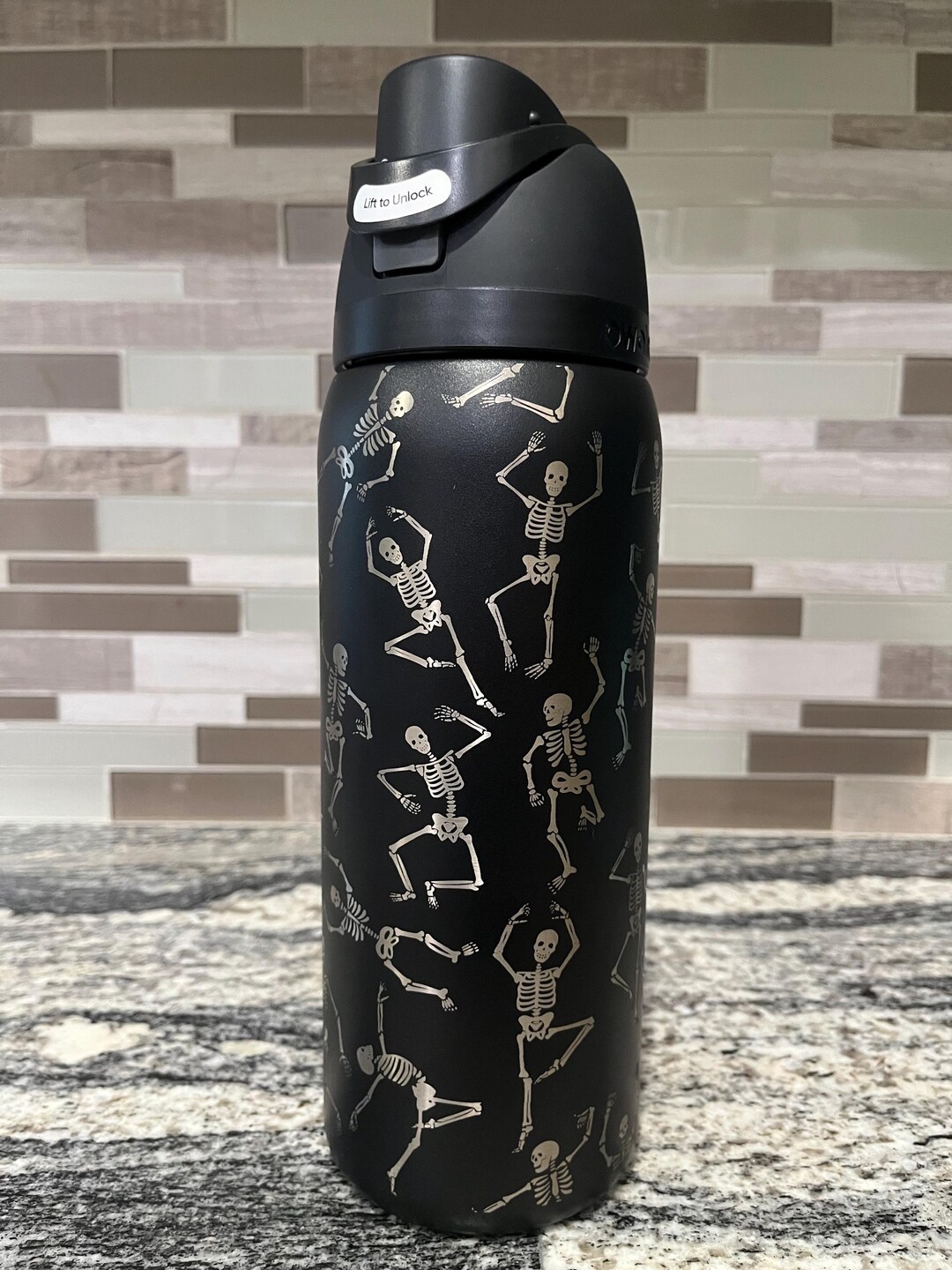 New 32oz Laser Engraved Skeleton Owala - Etsy