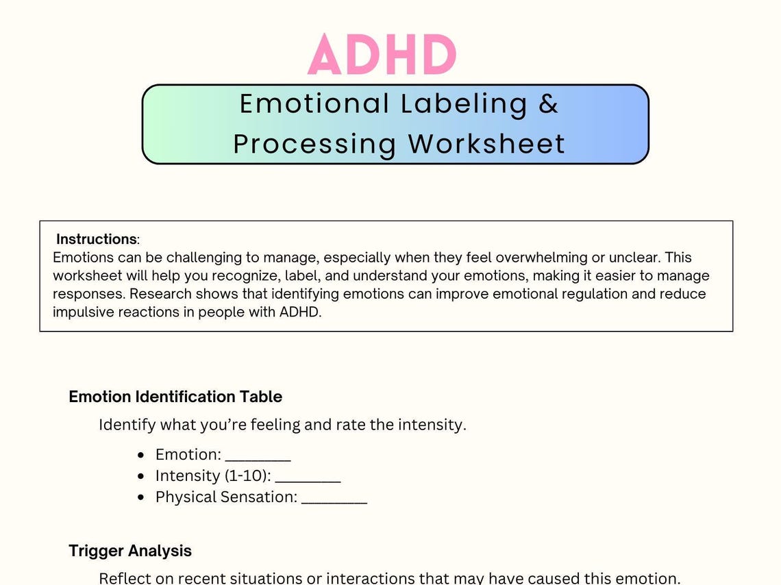 ADHD Bundle Pack - Etsy