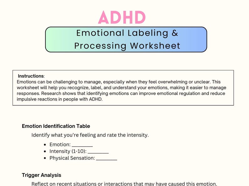 ADHD Bundle Pack - Etsy