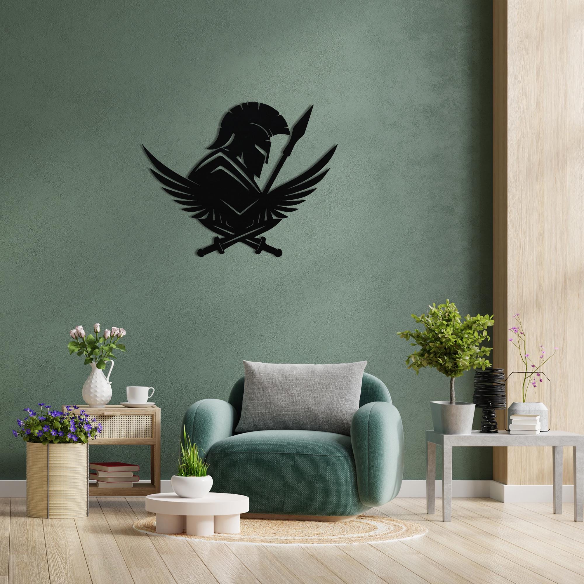 Spartan Warrior Wall Art Gladiator Wall Art Living Room Wall Art ...