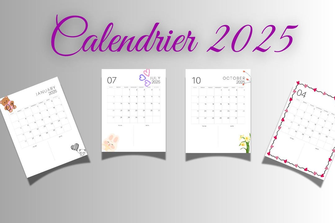 2025 Monthly Wall Calendars for Kids. Great for Organizing the Week and ...