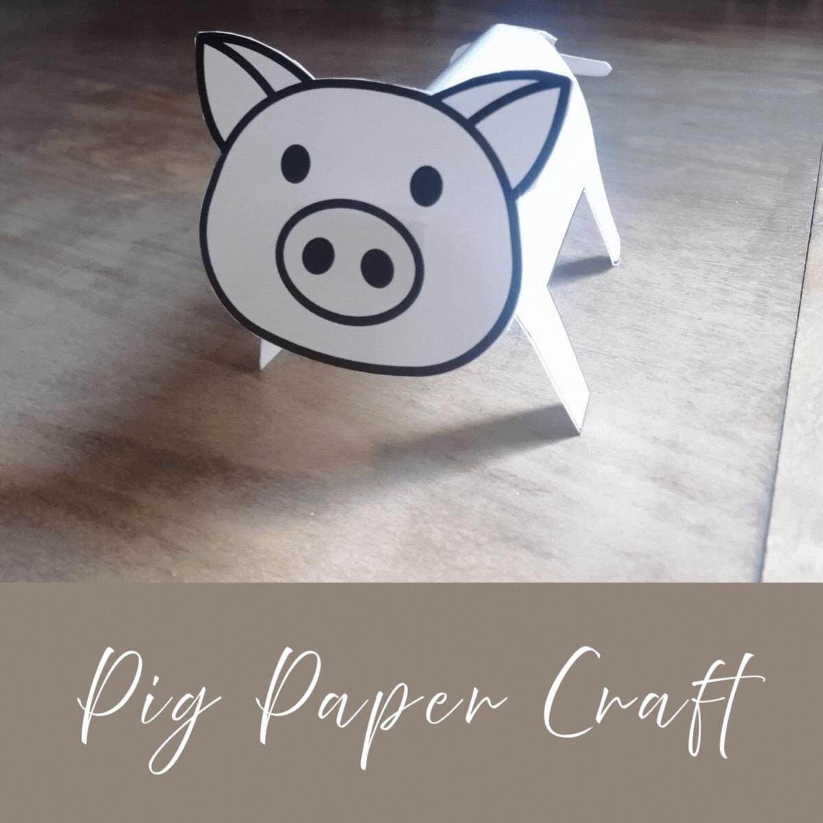 Farm Animals Paper Craft: Printable 3D Cow, Pig, Sheep (digital ...