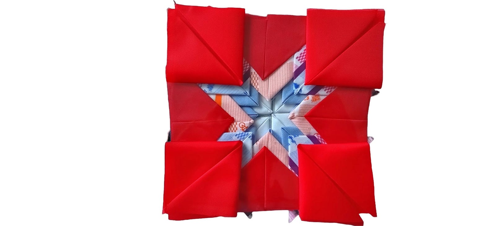 How to Make a Folded Star Squared Hot Pad, Potholder,easy Folded Star ...