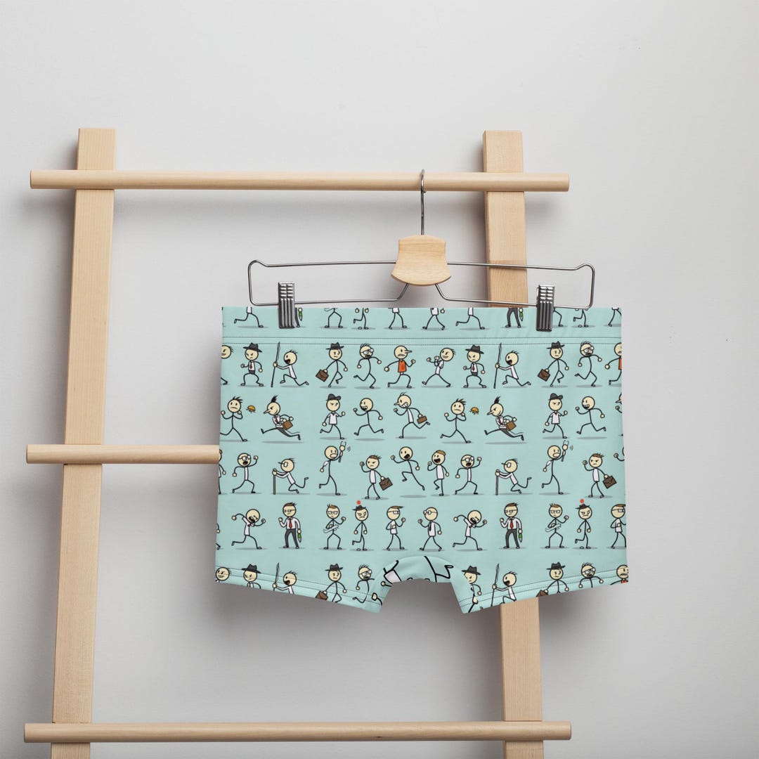 Stick Man Figure Boxer Briefs - Etsy