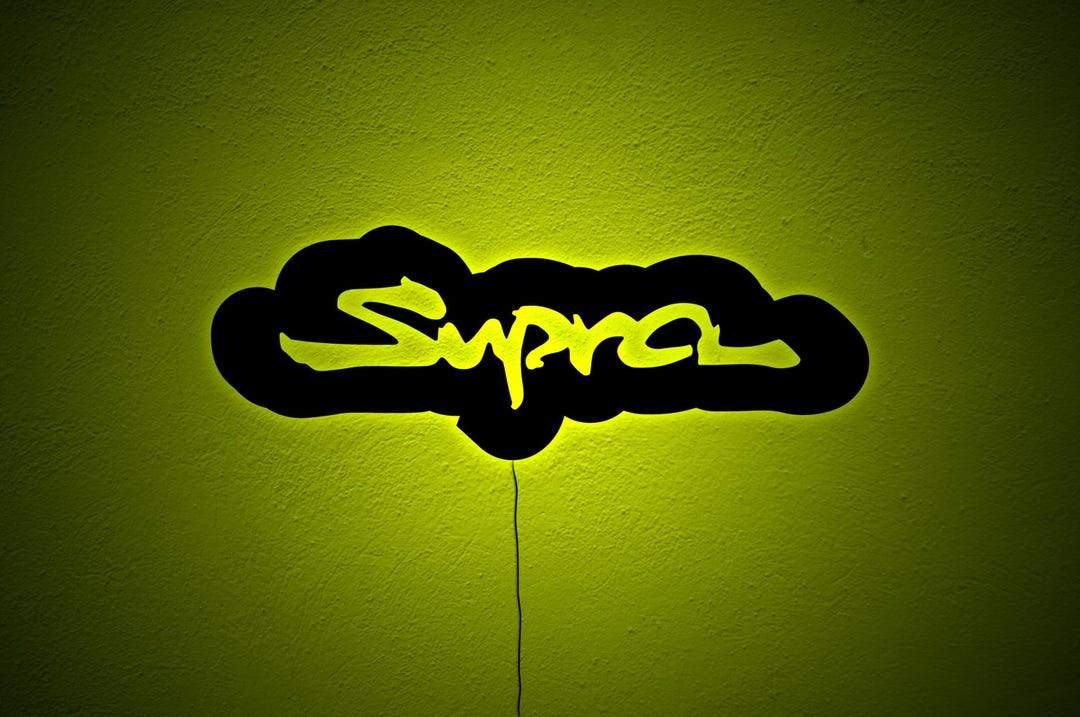 Supra RGB Led Wall Sign-toyota Supra Led Light Wood Wall Decor-handmade ...