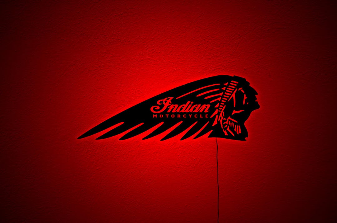 Indian Motorcycles Logo RGB Led Wall Sign-indian Motorcycles Led Light ...
