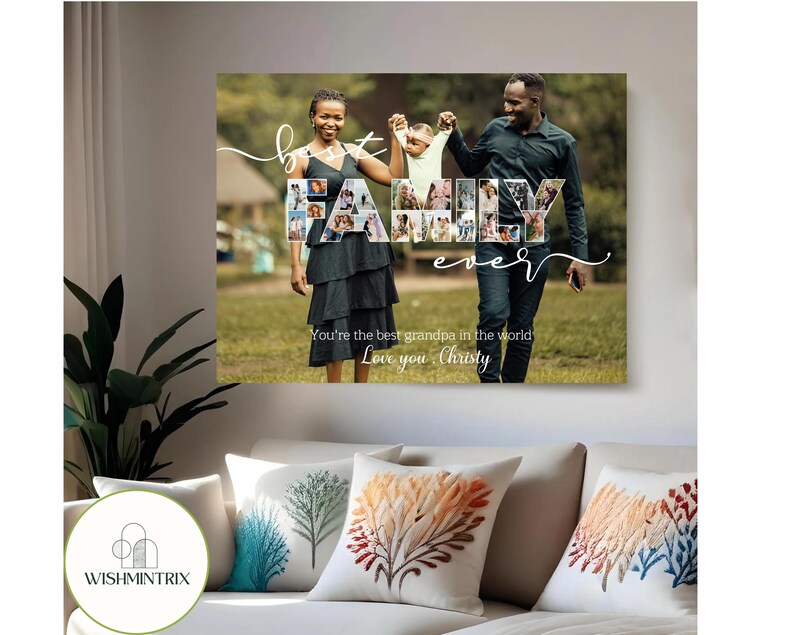 PERSONALIZED FAMILY CANVAS Custom Photo Collage to Celebrate Your ...