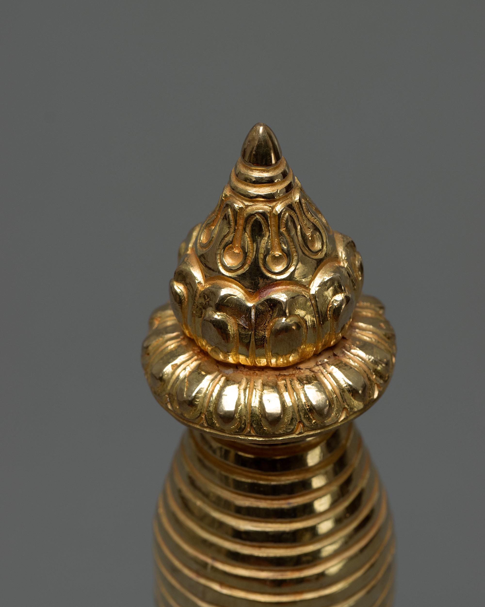 Handcrafted Gold Gilded Copper Stupa | Buddhist Home Altar - Etsy