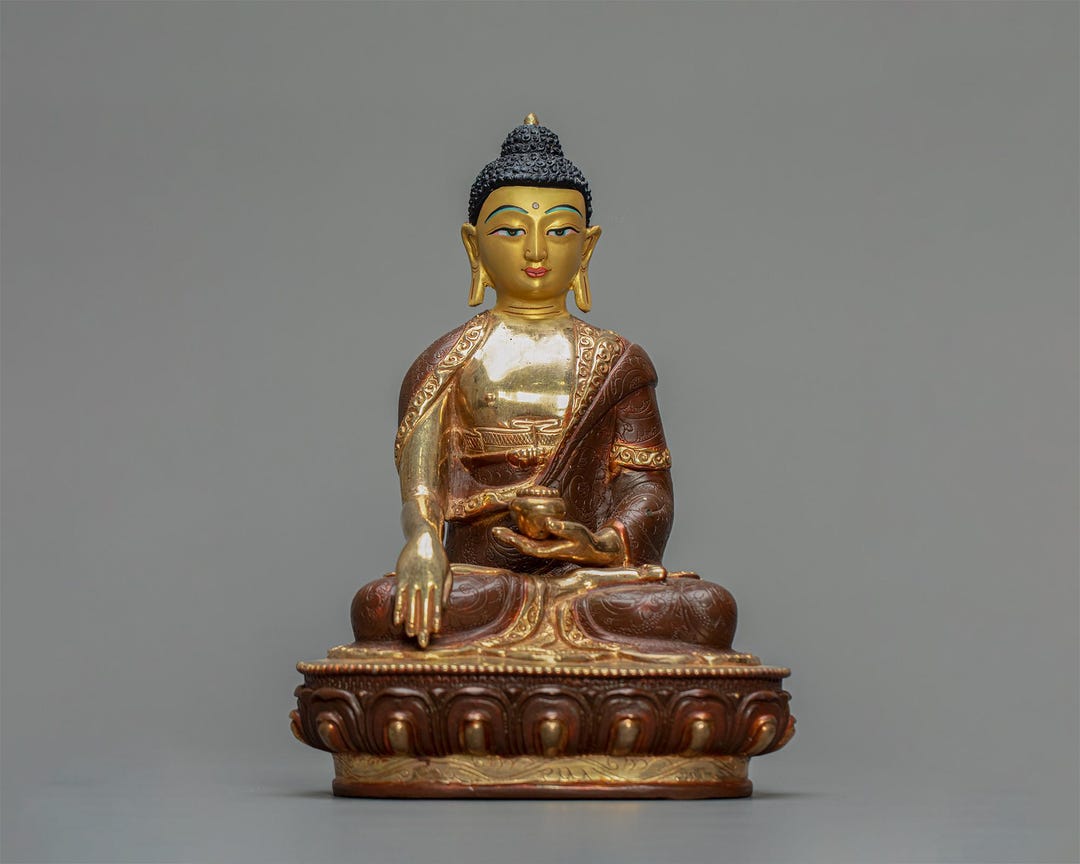 Handcrafted Gold Gilded Buddha Statue, Copper Body (15x21 Cm) - Etsy