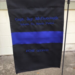 Thin Blue line garden/memorial flag | Etsy
