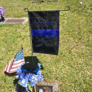 Thin Blue line garden/memorial flag | Etsy