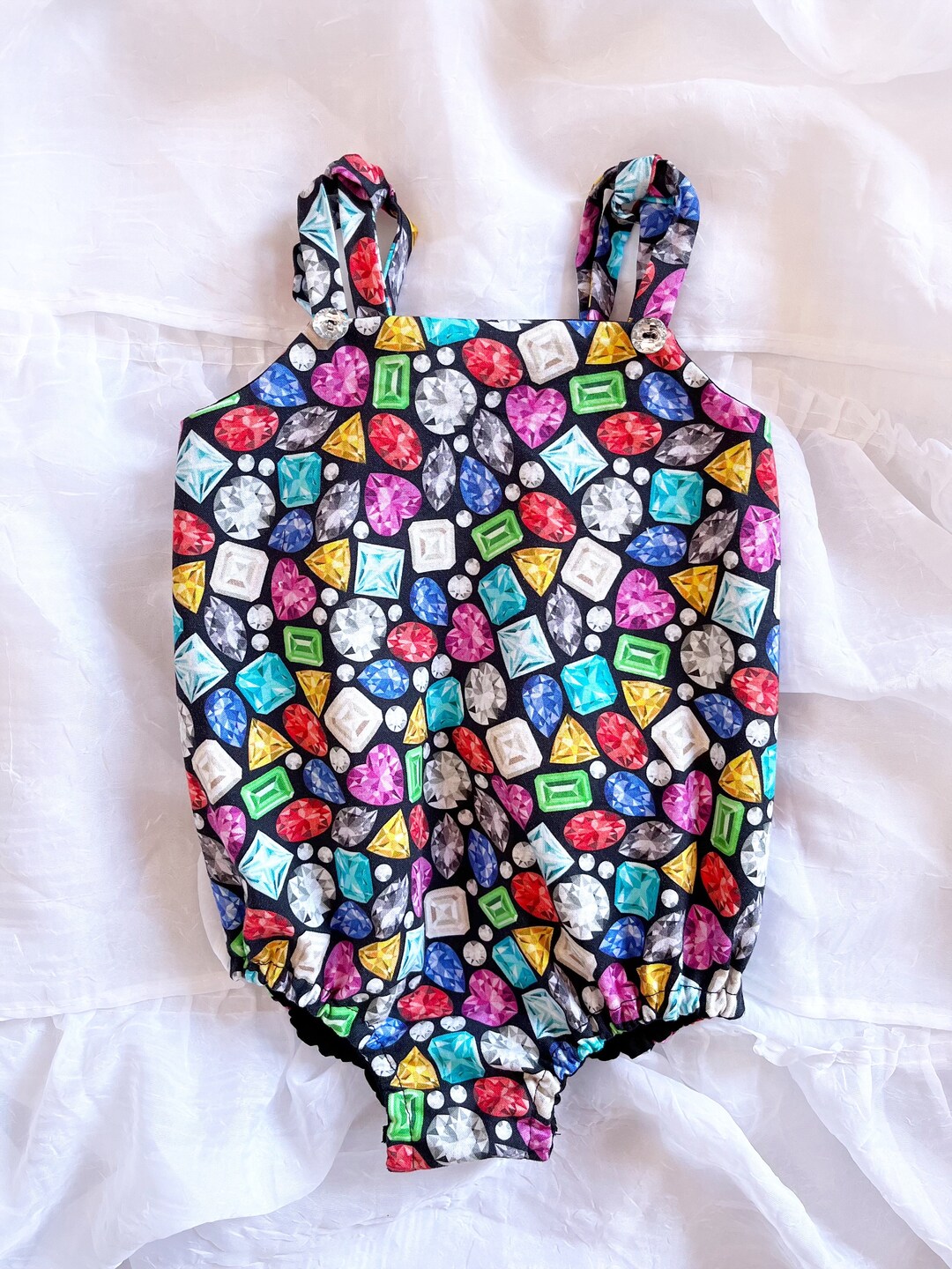 Jeweled Baby Toddler Romper - Etsy