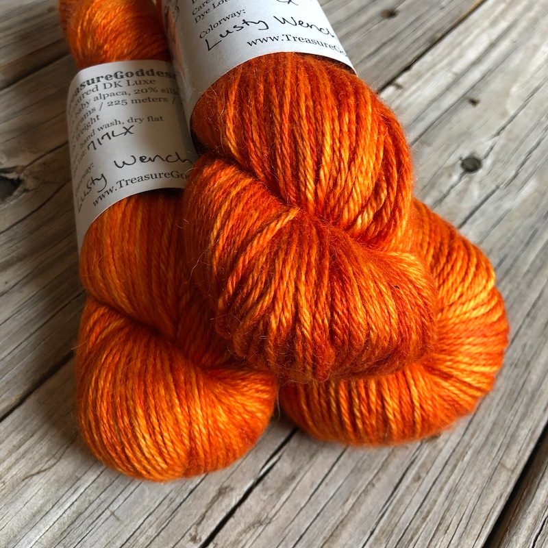 Orange Solid Hand Dyed Yarn - Etsy