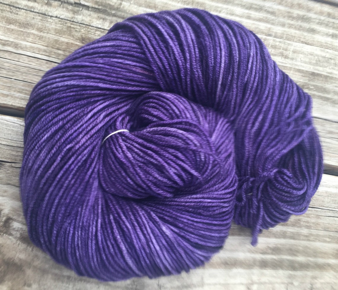 Dark Purple Hand Dyed Worsted Weight Yarn King's Cloak - Etsy