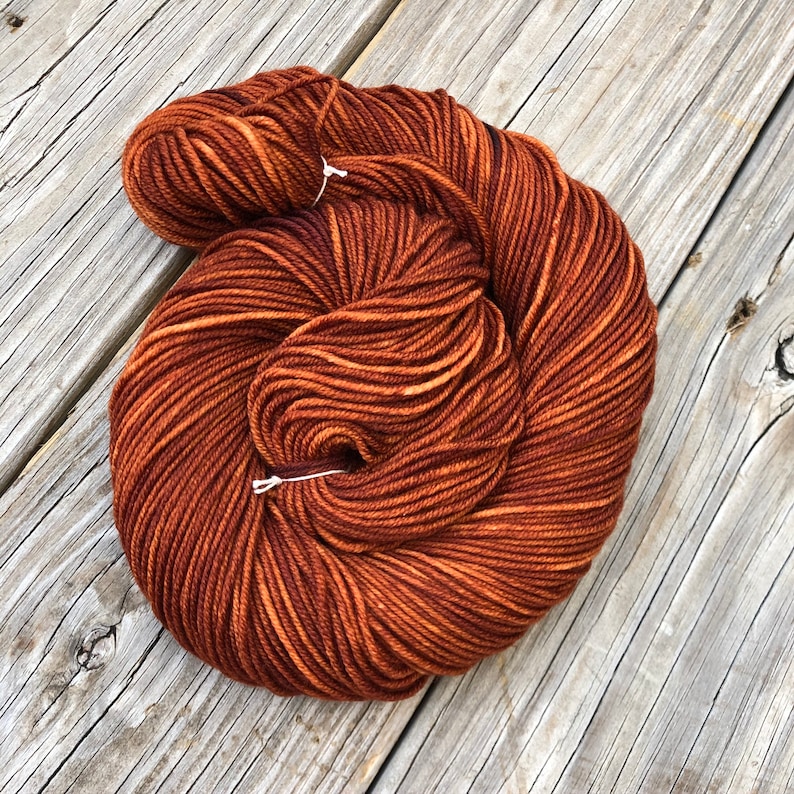 Copper Hand Dyed Worsted Weight Yarn Copper Cove Treasured - Etsy Australia