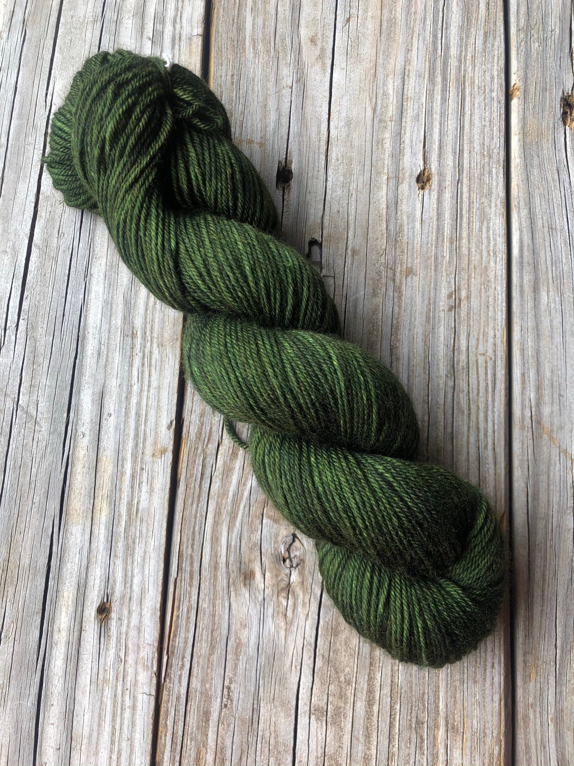 Forest Green Yak Silk DK Treasures Hand Dyed DK Yarn Land | Etsy