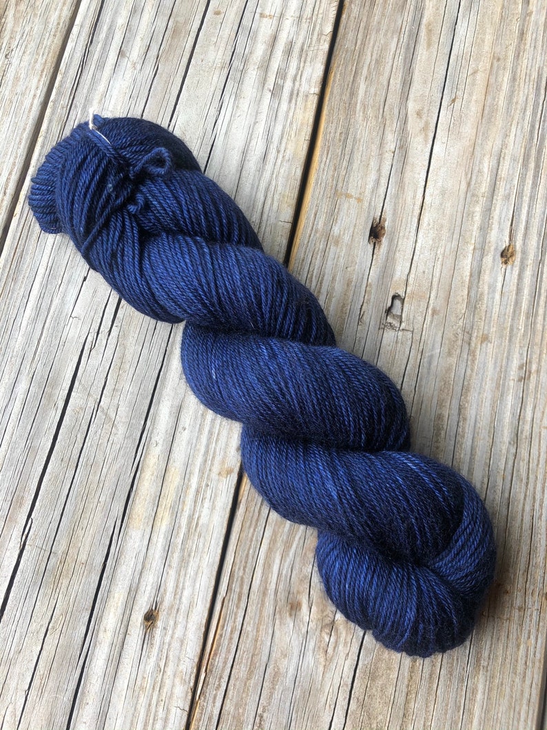 Midnight Blue, Yak Silk DK Treasures, Hand Dyed DK Yarn, Far Horizon - Etsy