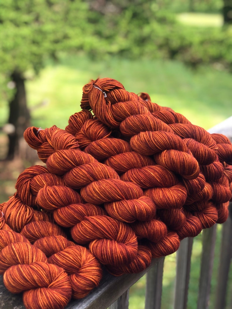 Copper Hand Dyed Worsted Weight Yarn Copper Cove Treasured - Etsy