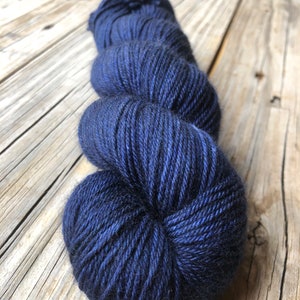 Midnight Blue, Yak Silk DK Treasures, Hand Dyed DK Yarn, Far Horizon - Etsy