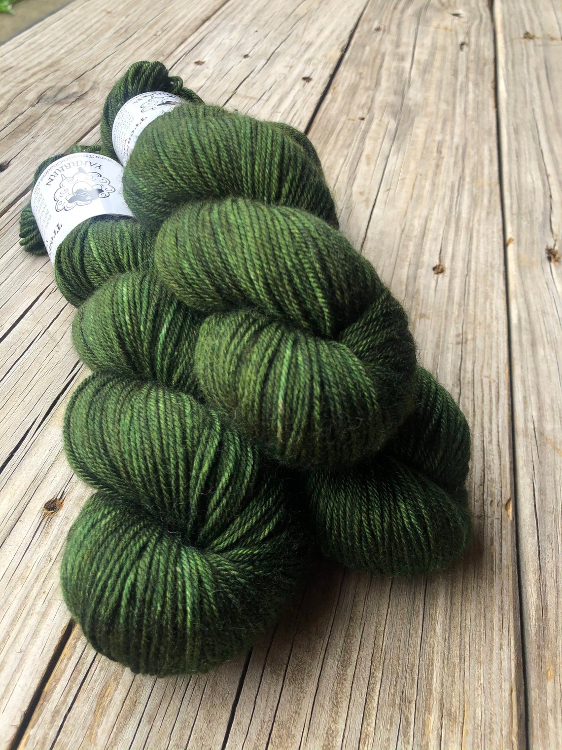 Forest Green Yak Silk DK Treasures Hand Dyed DK Yarn Land | Etsy