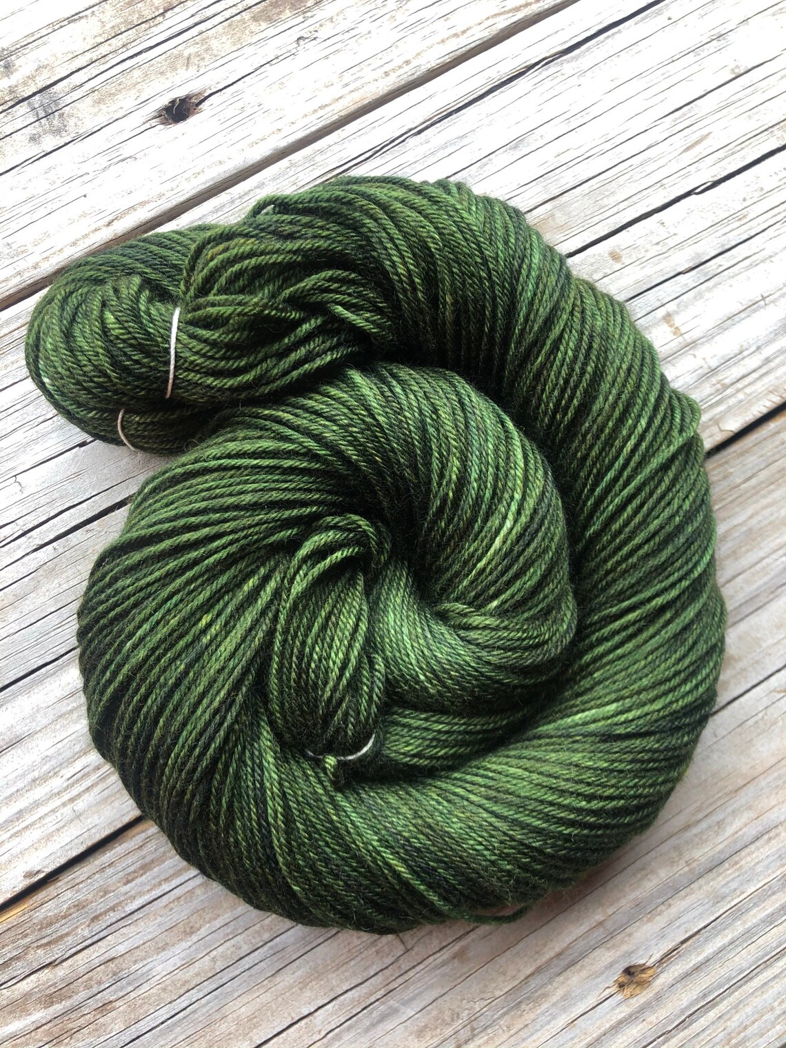 Forest Green Yak Silk DK Treasures Hand Dyed DK Yarn Land | Etsy