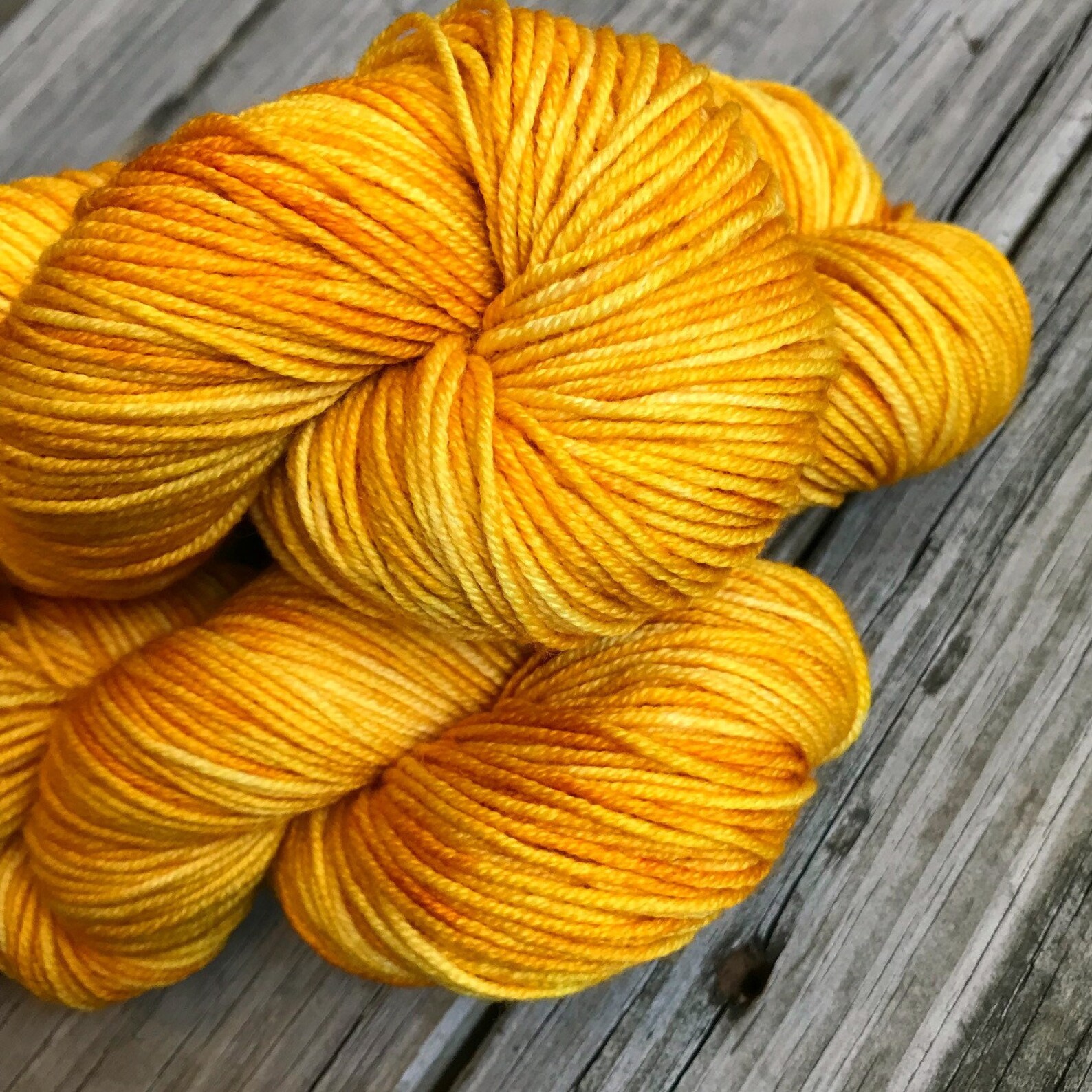 Goldenrod Yellow Hand Dyed Worsted Weight Yarn, Poseidon's Trident ...