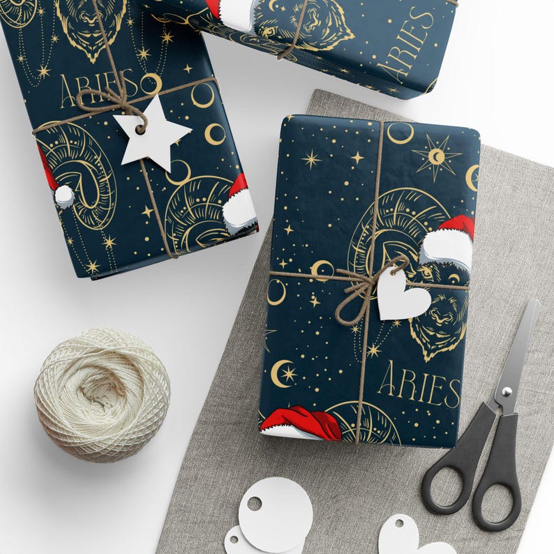 Aries Zodiac Wrapping Paper - Etsy