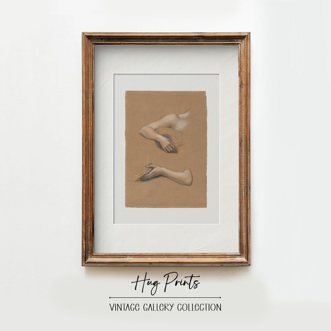 Vintage Female Figure Line Drawing Print, Sketch Lady Elegant Wall Art ...