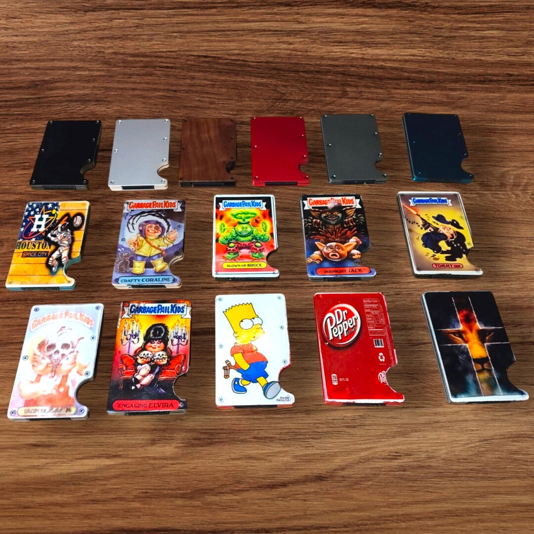 Custom Garbage Pail Kids Slim Wallet,metal Wallet,rfid Blocking, Father ...