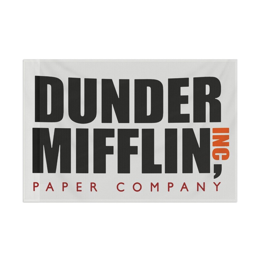 Dunder Mifflin Flag, the Office Logo Banner, TV Show Wall Art, Office ...
