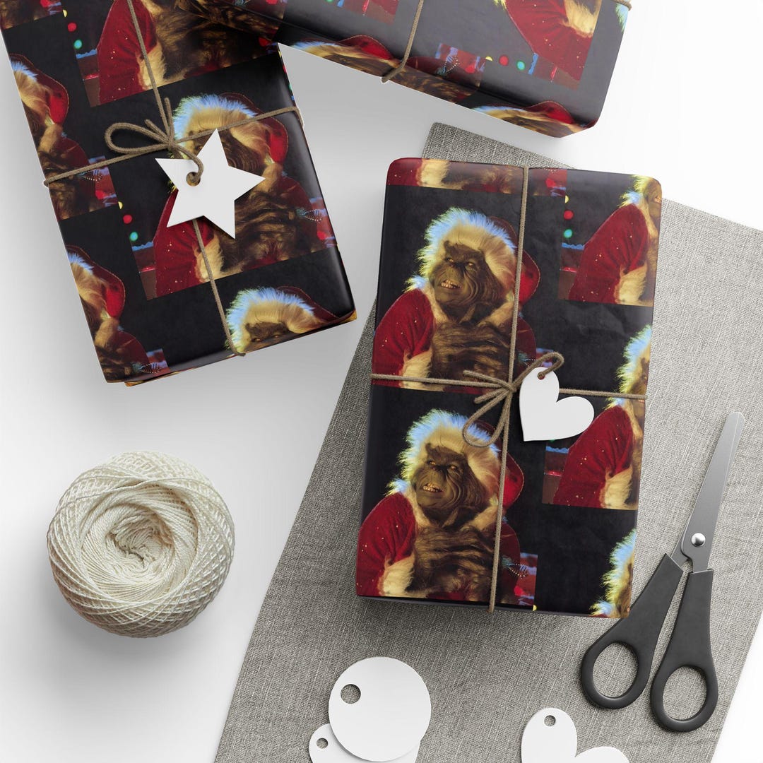 The Grinch Wrapping Paper - Etsy