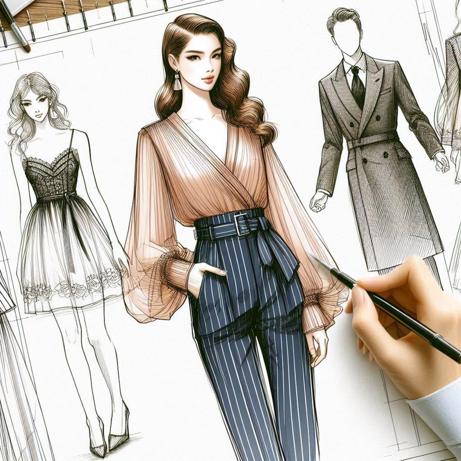 Fashion Coloring Page - Libro Para Colorear De Moda, Glam Y Casual, 26 ...