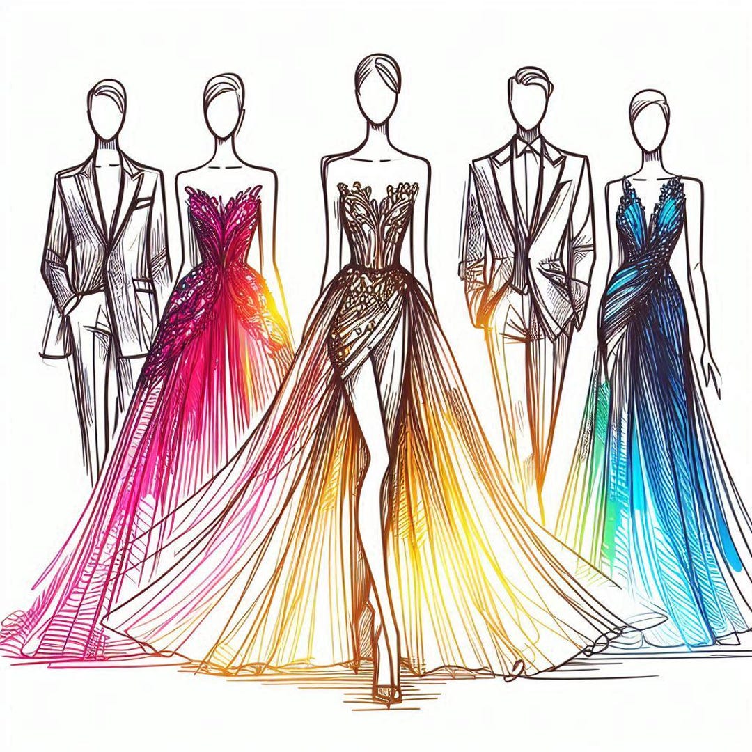 Fashion Coloring Page - Libro Para Colorear De Moda, Glam Y Casual, 26 ...