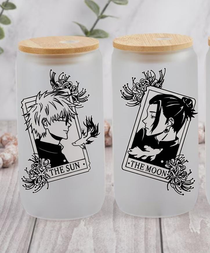 Gojo and Geto Jujutsu Kaisen Glass Cups Set - Etsy
