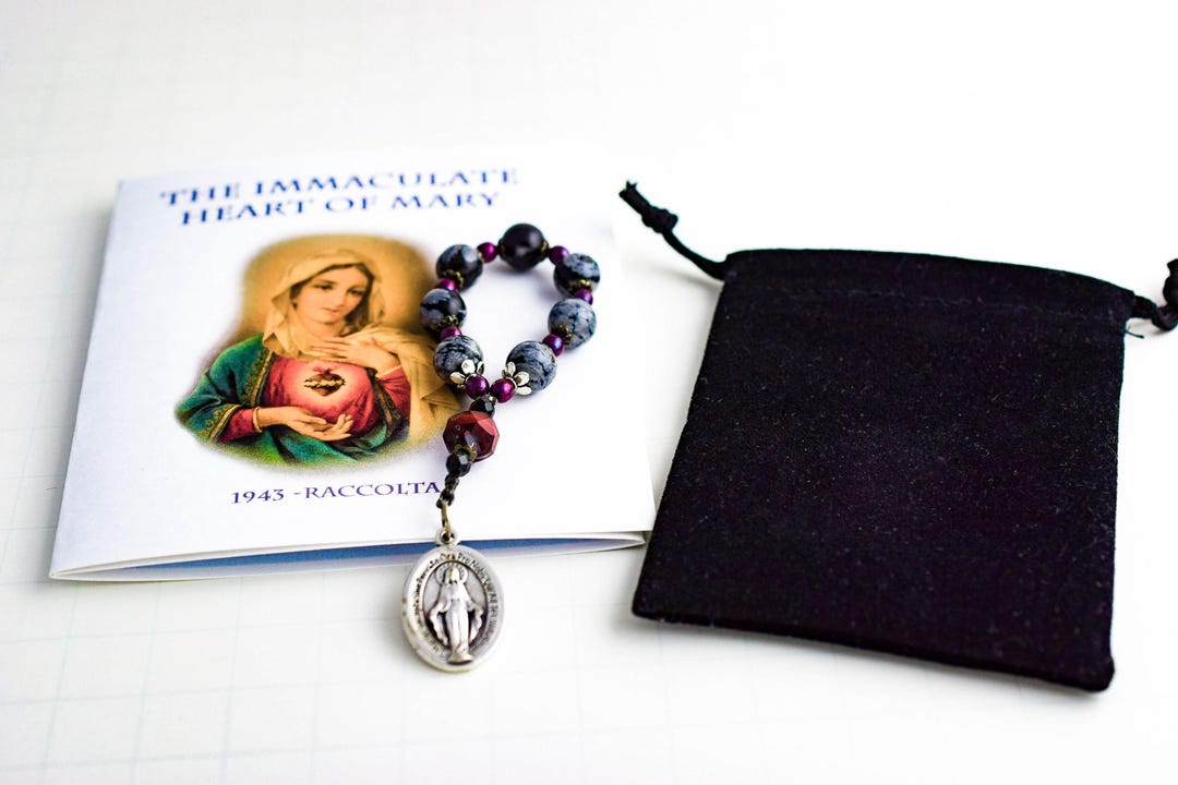 Immaculate Heart of Mary Chaplet | Gemstone Rosary Beads - Etsy