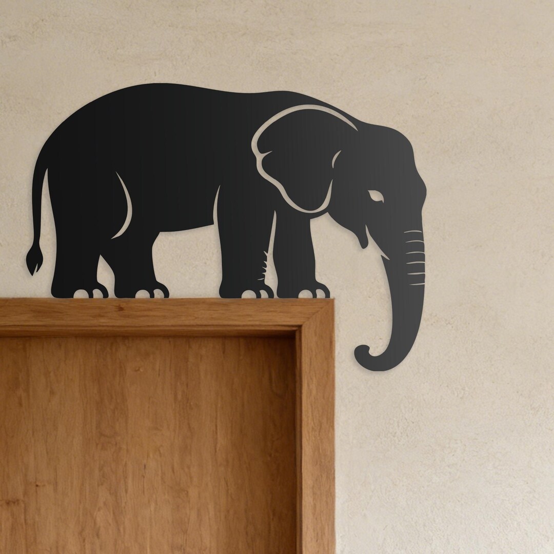 Door-top Elephant,long Trunk & Drooping Ear,animal-themed, Metal, Lron ...