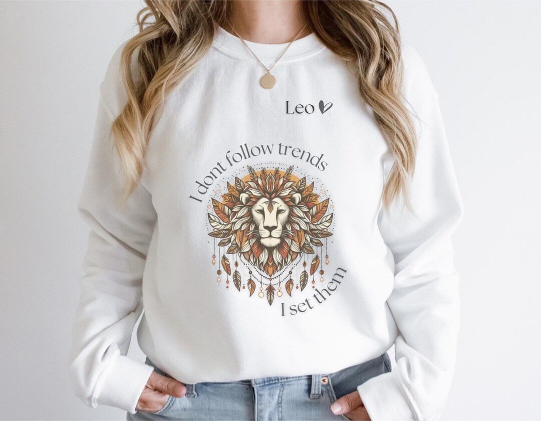 Leo Zodiac Sweater for Women, Personalized Astrology Sweatshirt, Fierce ...