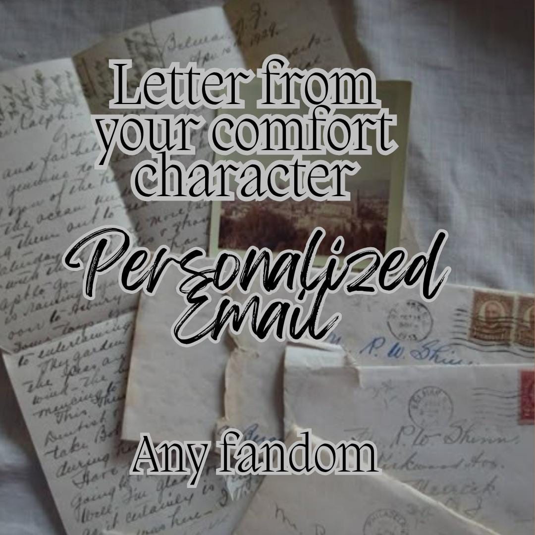 Custom Comfort Character Letter – Personalized Email – Unique Digital ...