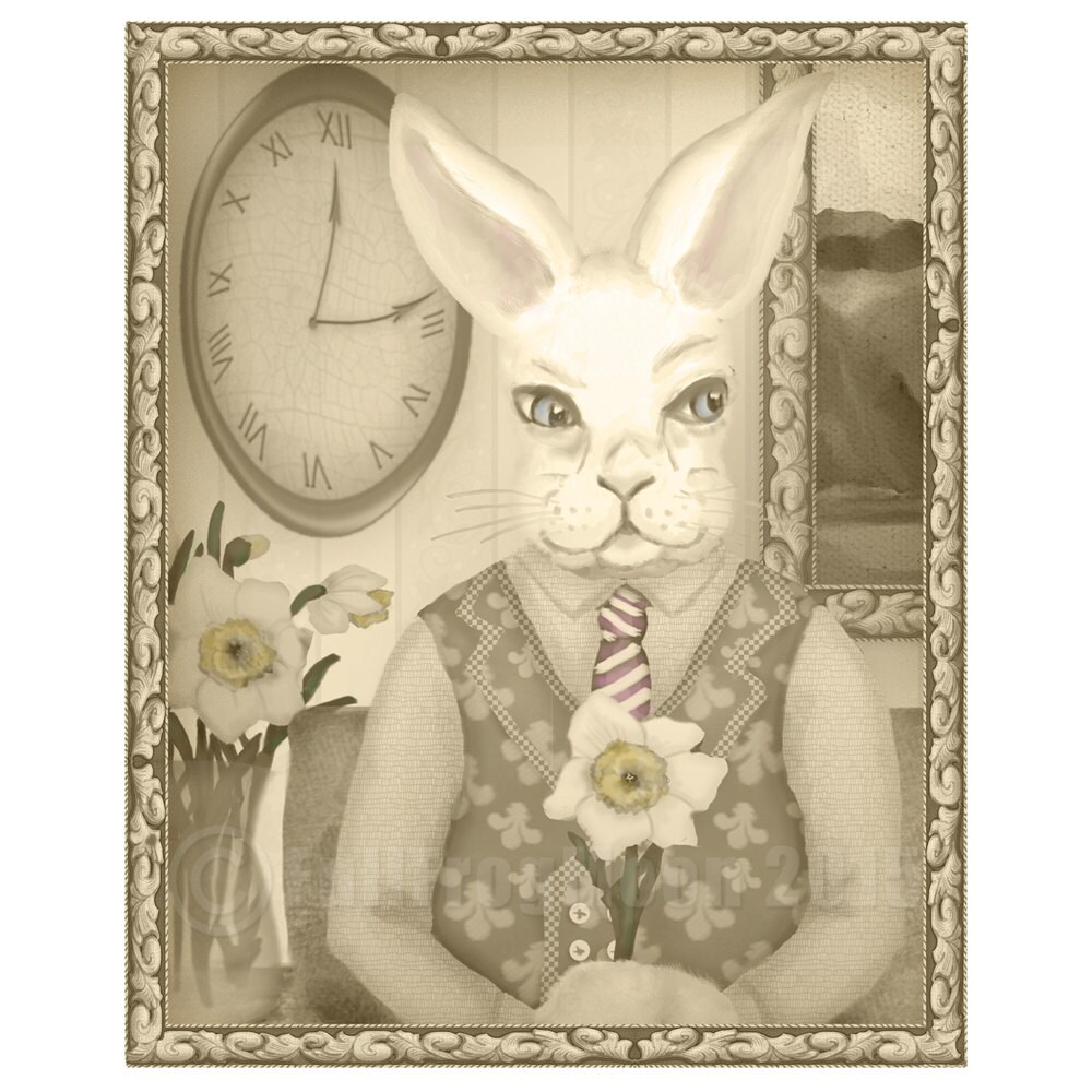 Pooka With Daffodil Mini Print - Etsy