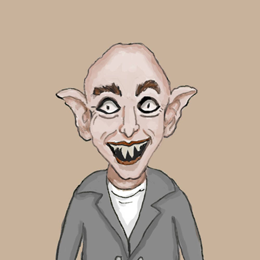 Nosferatu and His Dog Bela Mini Print - Etsy
