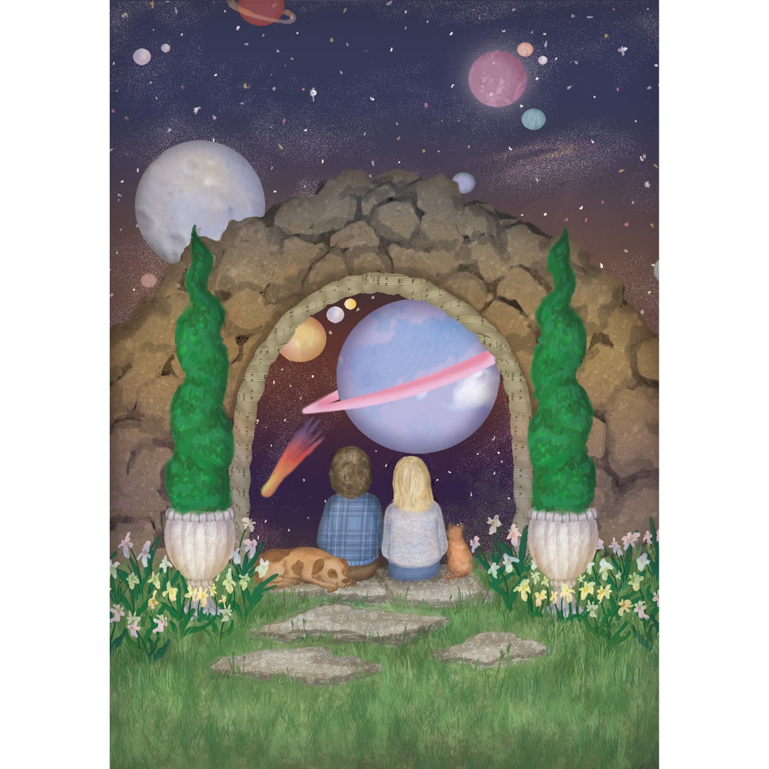 Stargazing With Friends Mini Print - Etsy